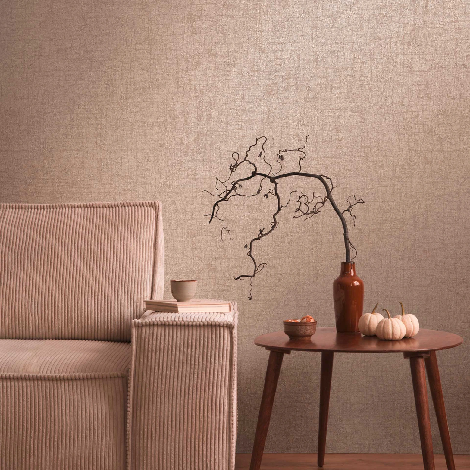 Textured wallpaper elegant taupe - versatile non-woven wallpaper | wall ...