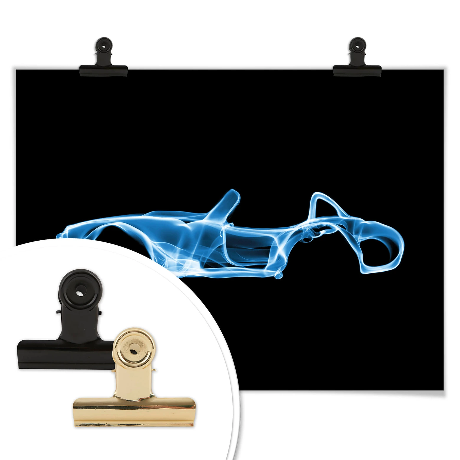 Poster Mielu - Blue car | wall-art.de