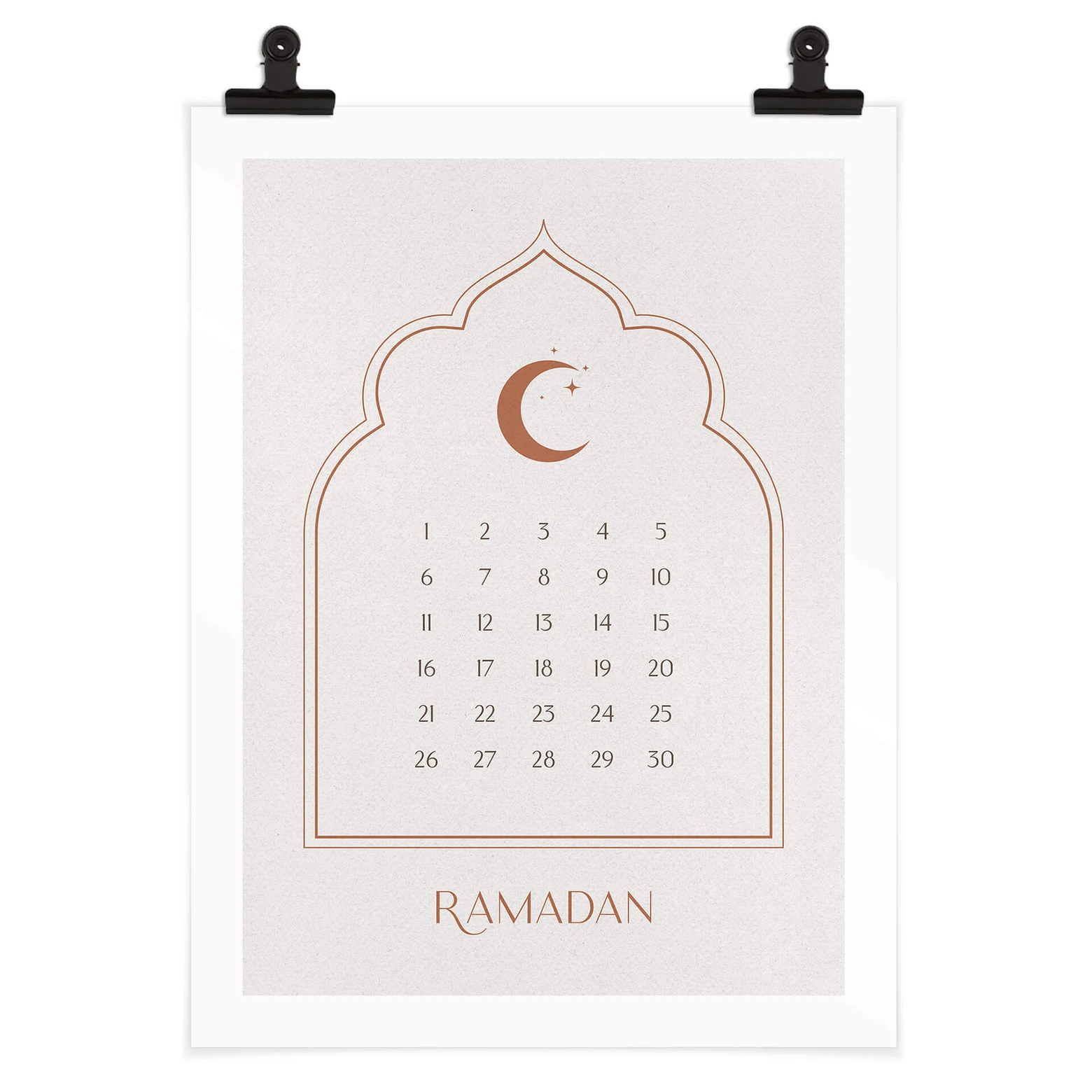 Poster Ramadan Kalender Klassiek | wall-art.nl
