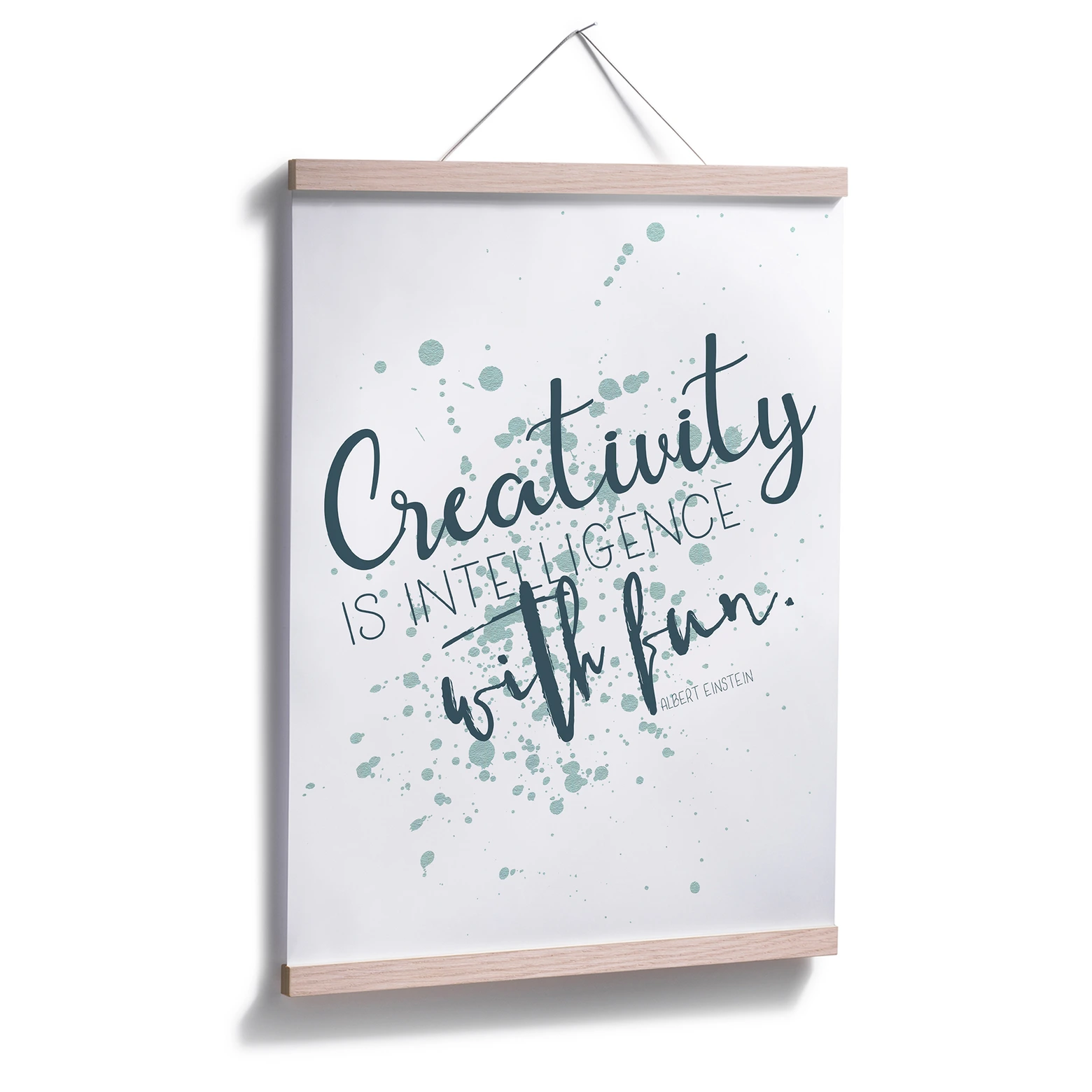 Poster Creativity is intelligence with fun | wall-art.de