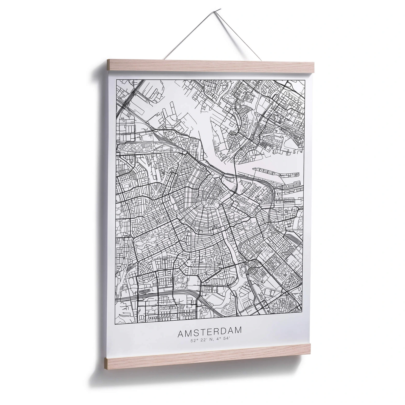 Poster Stadtplan Amsterdam | wall-art.de