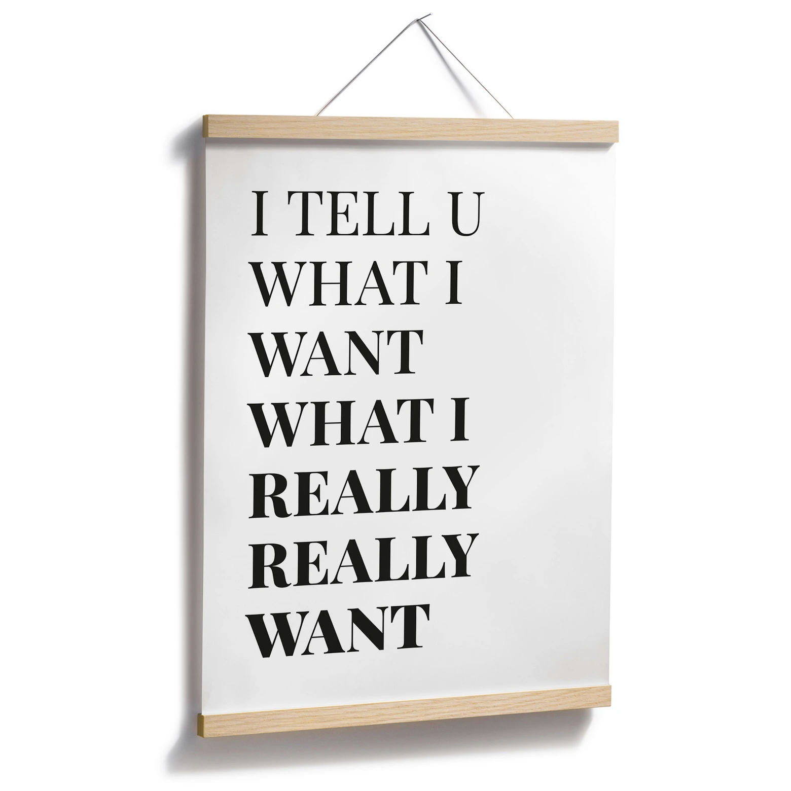 Poster Songtext - I tell you what I want | wall-art.de