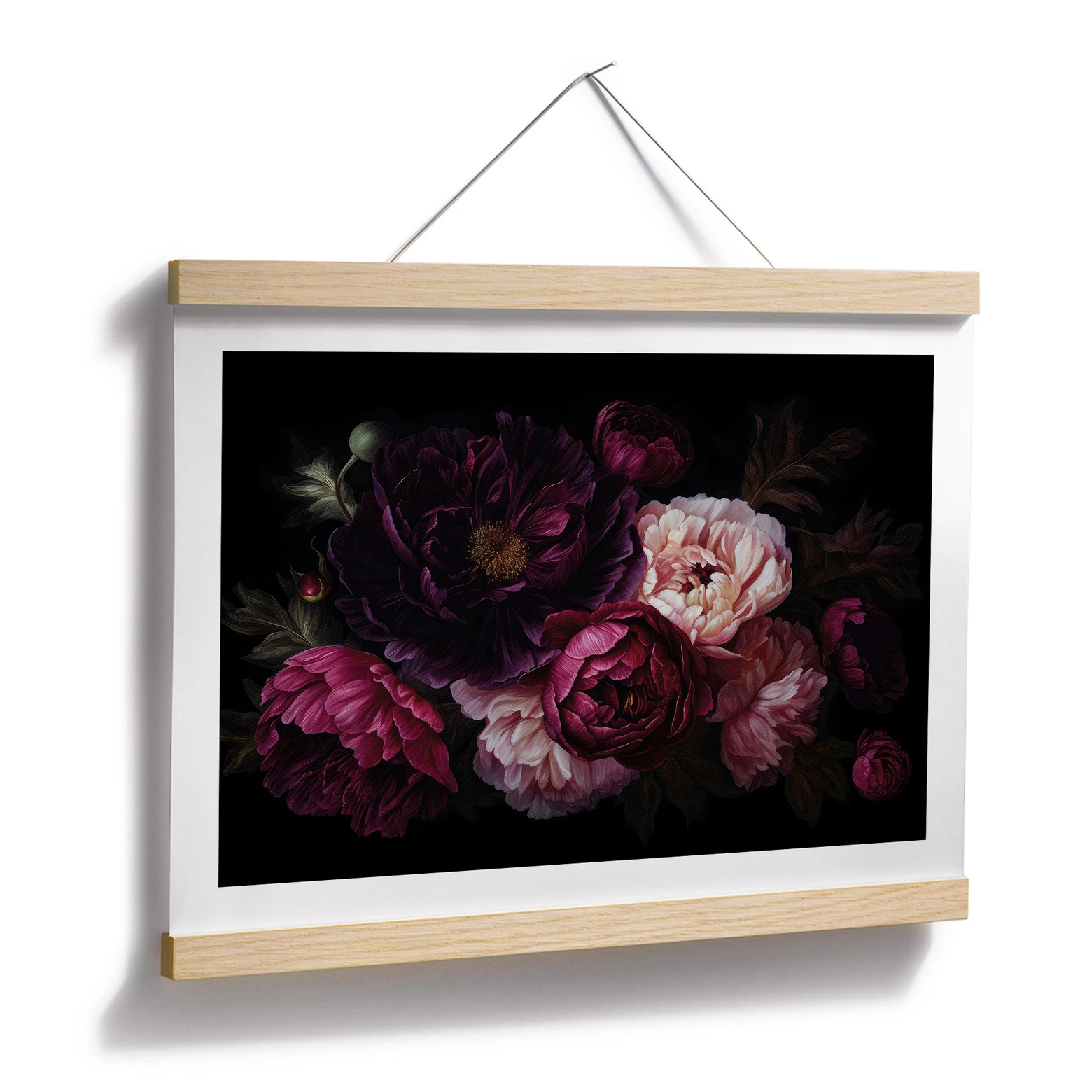 Poster Bouquet de fleurs avec pivoines - UN Designs | wall-art.fr