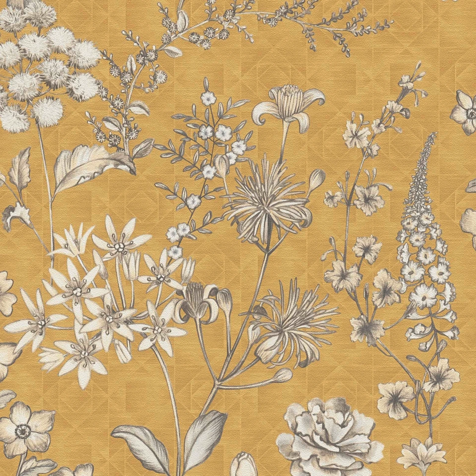 Scandinavisch behang bladeren, planten - landhuis vliesbehang vintage ...