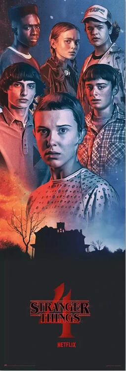 Poster du film Stranger Things, affiche (53 x 158 cm) | wall-art.fr