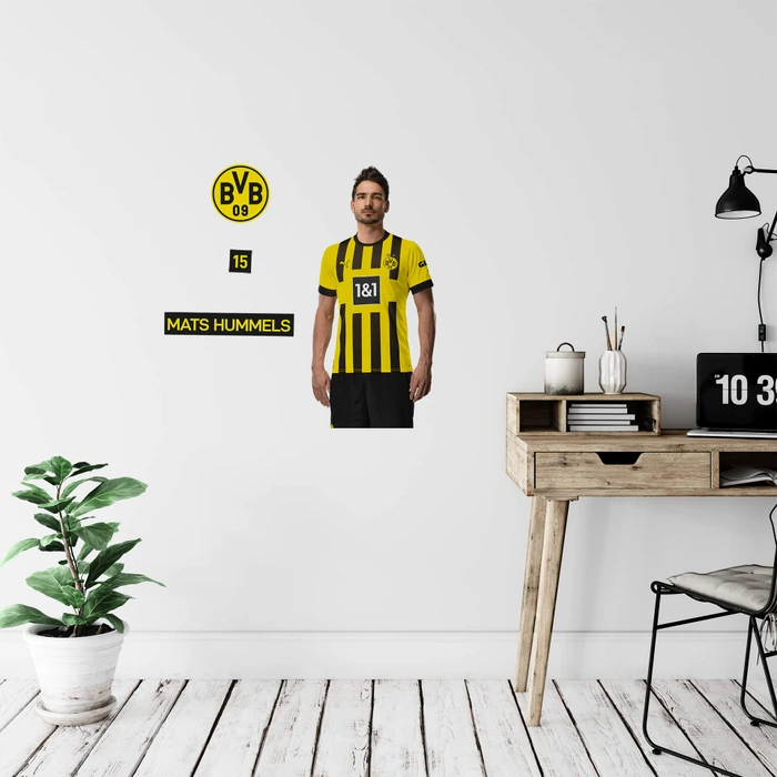 Sticker Mural BVB Mats Hummels 2022/23 - 50x70 cm | wall-art.fr