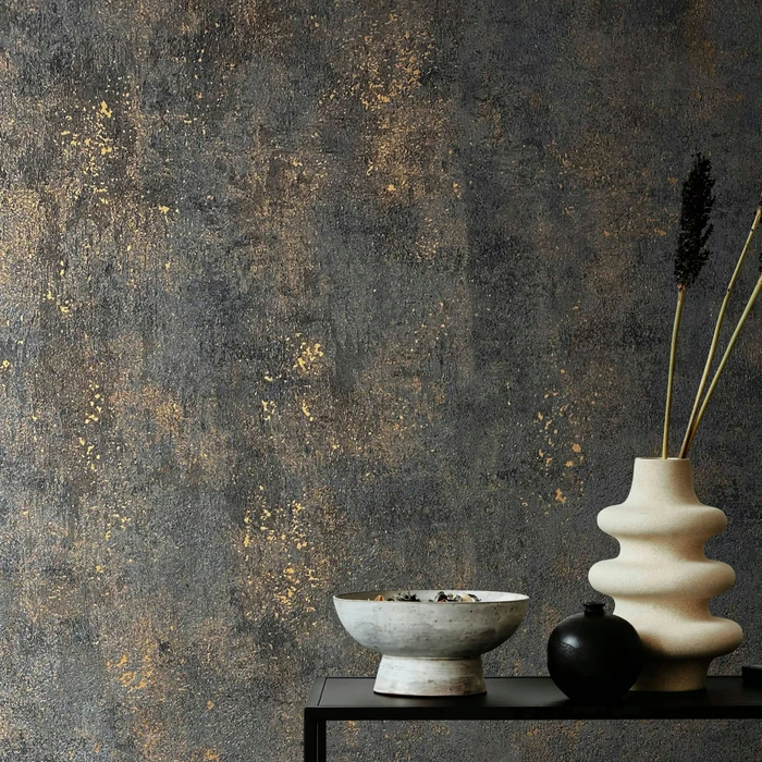 non-woven tapet sorte sletter til stue soveværelse tapet marburg | wall ...