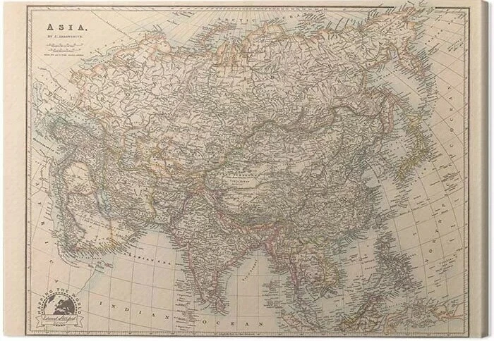 Canvas Stanfords - Folio Asia Map (60x80 cm) | wall-art.nl