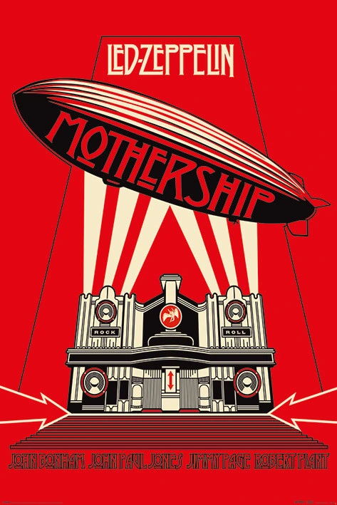 Musik Poster Led Zeppelin - Mothership Red 61x91,5 cm | wall-art.de
