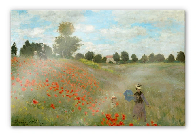 Monet - Valmuemark nær Argenteuil - Akrylglas | wall-art.dk