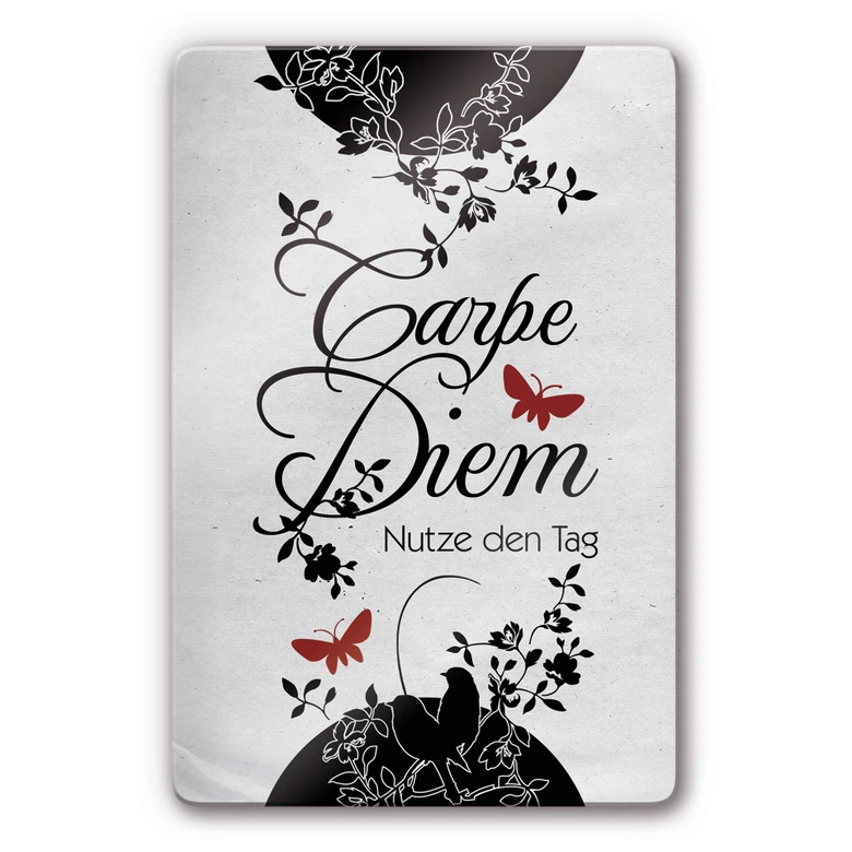 Glasbild Carpe Diem | wall-art.de