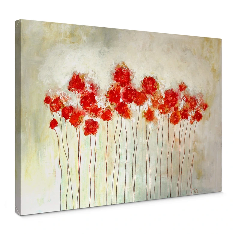 Canvas Melz - Flowers | wall-art.nl