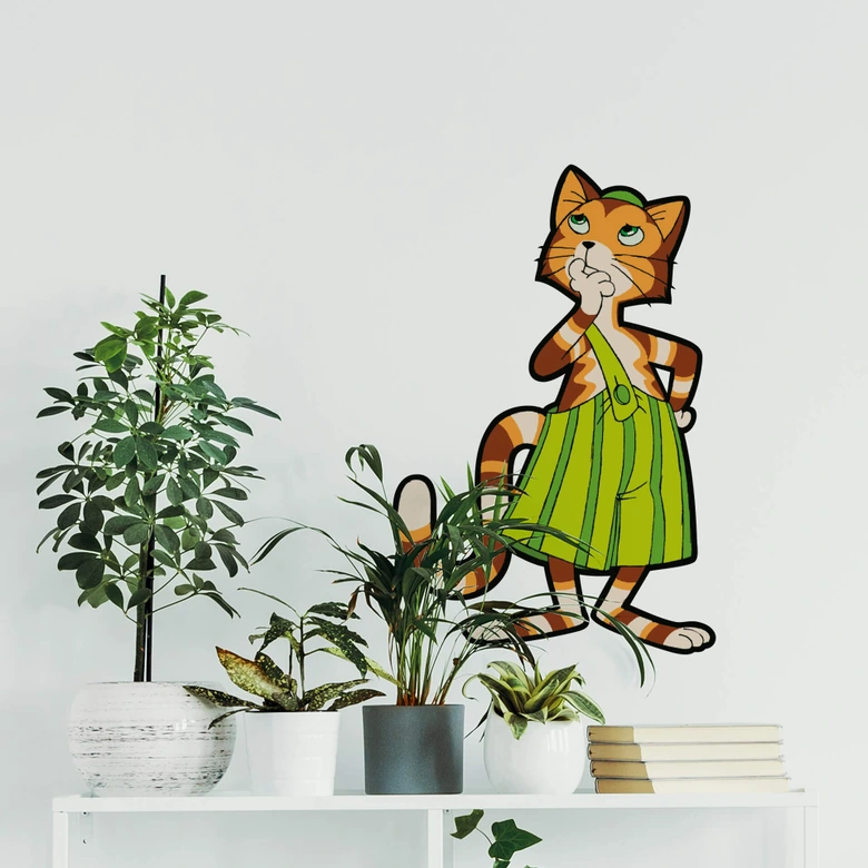 Wandtattoo Pettersson und Findus - Findus überlegt | wall-art.de