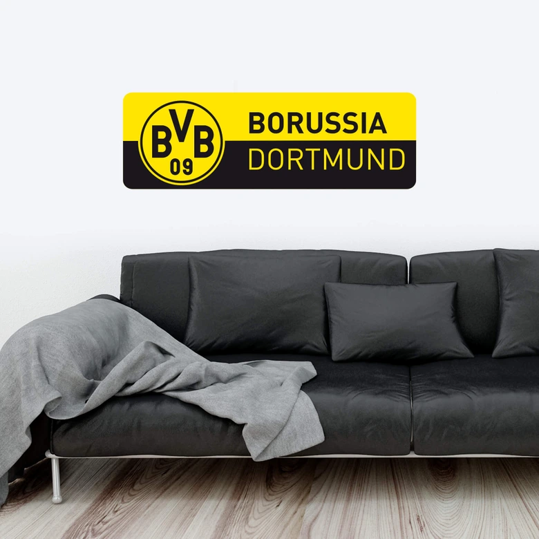 Muursticker BVB Banner geel/zwart | wall-art.nl