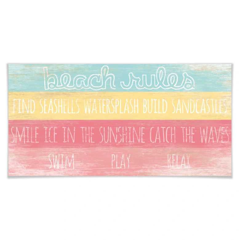Poster Beach Rules | wall-art.de