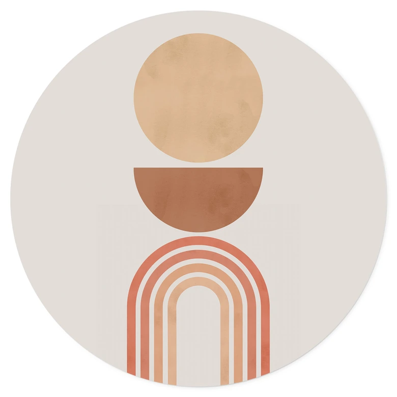 Wall Sticker Abstrakt balance - Retro buer og cirkler - Costa | wall-art.dk