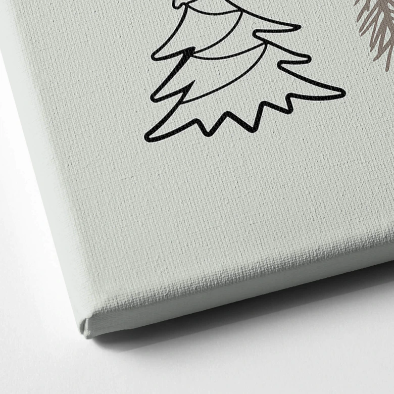 Leinwandbild Weihnachten - Tannenbäume Illustration - Kristina | wall ...