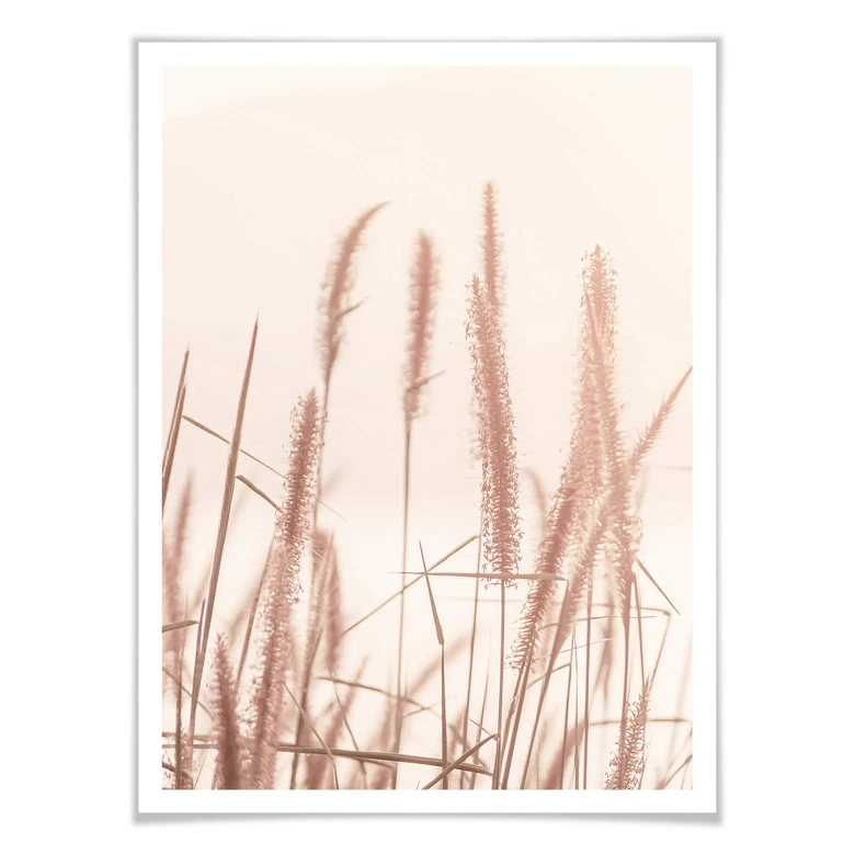 Poster Gräser am See - Hochformat | wall-art.de