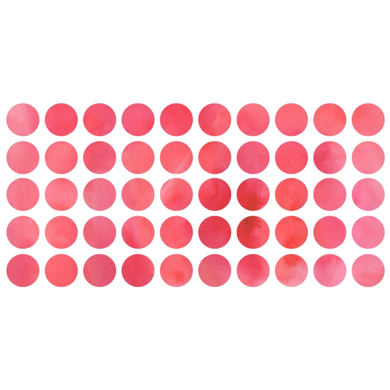 Wandtattoo Watercolor Punkte Set rot (50-teilig) | wall-art.de