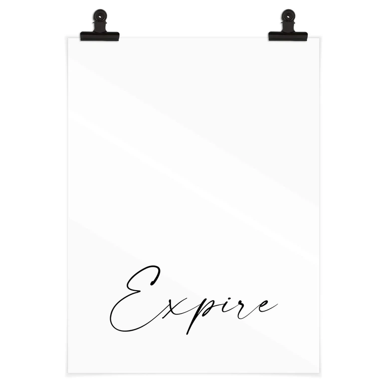 Poster Expire | wall-art.de