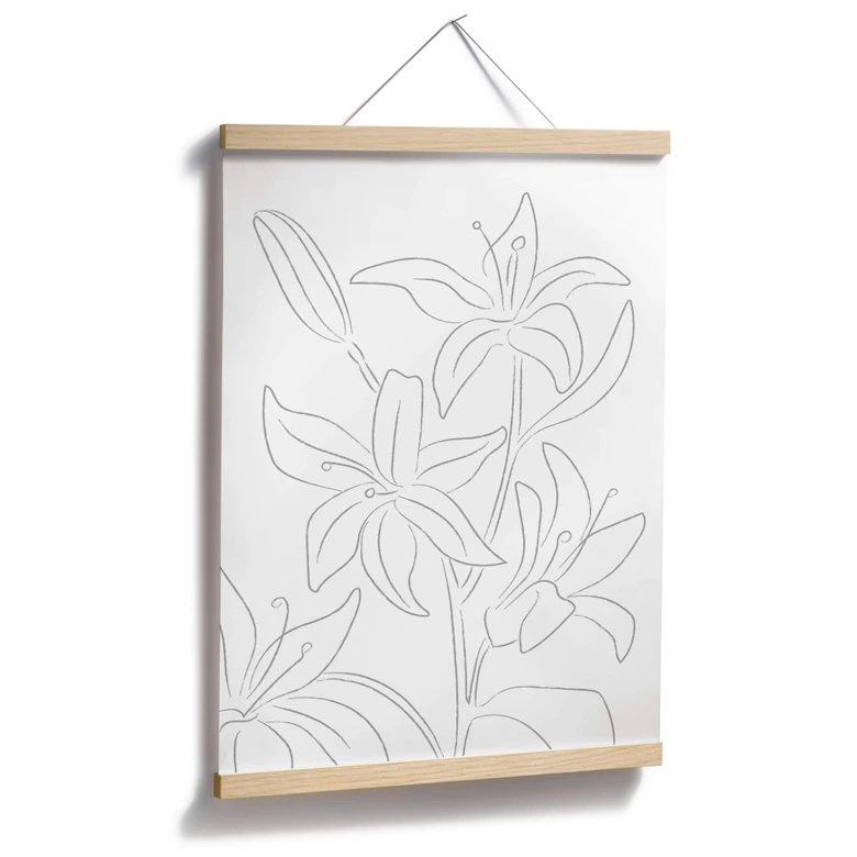 Poster 1X Studio - Line Art Floral - Minimalistische Blumen | wall-art.de