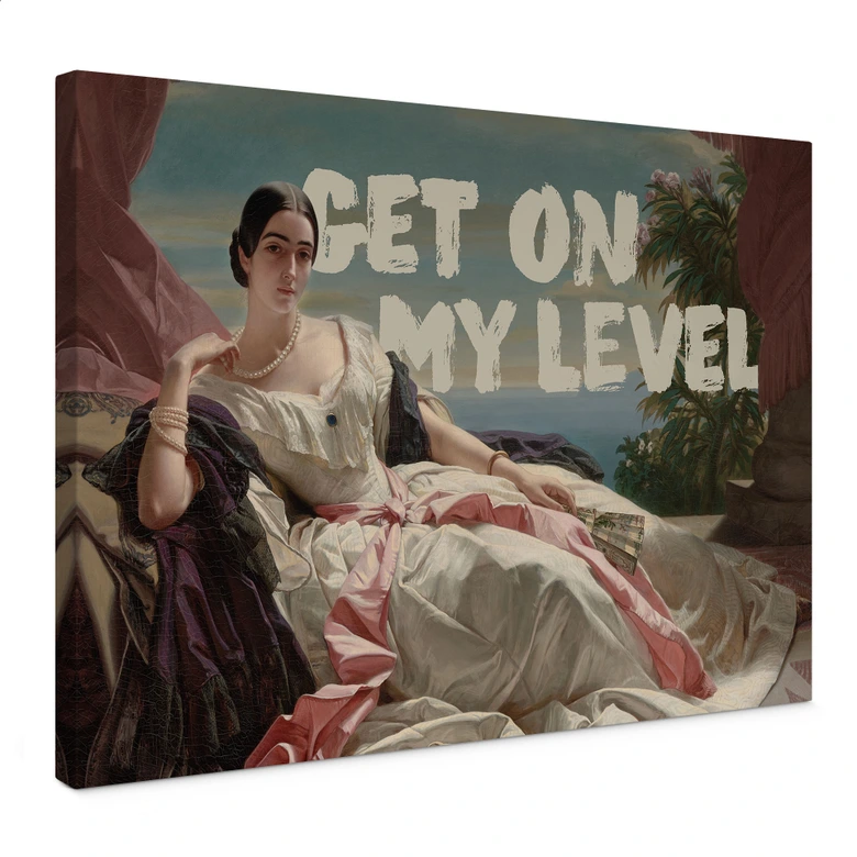 Canvas Get on my level - Inspireret af Winterhalter - Portræt af ...