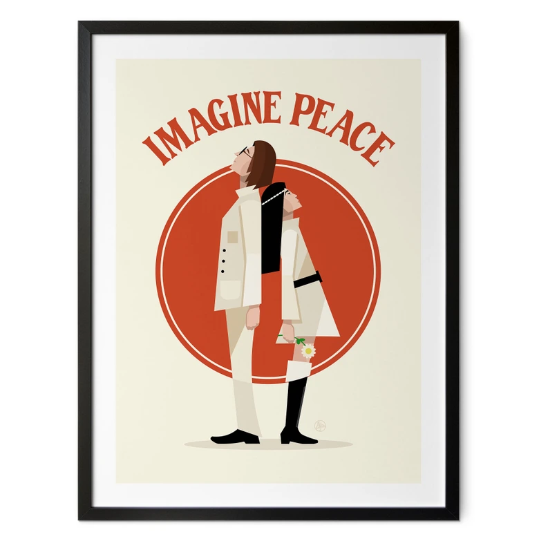Plakat Imagine Peace - To for fred og håb - Retrodrome | wall-art.dk