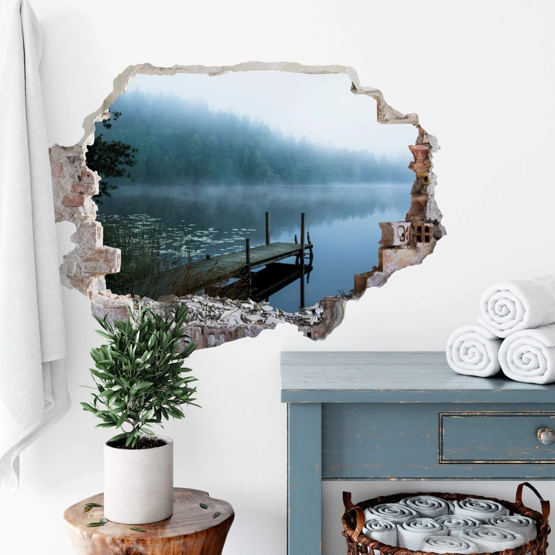 3D Wallsticker Lindsten - Stemningsfuld morgen | wall-art.dk