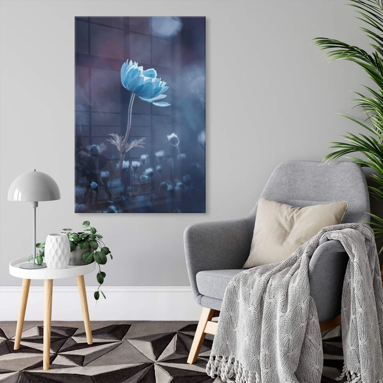 Akrylbillede Bravin - Den blå blomst | wall-art.dk