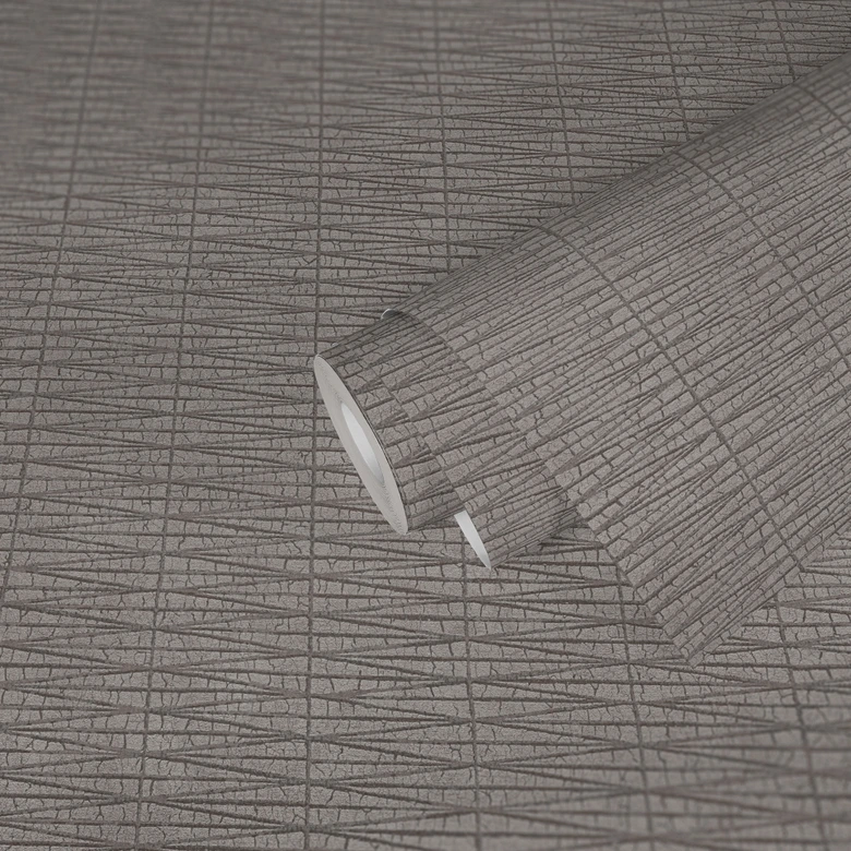 Hygge strukturtapet i grå og sølv metallic non-woven tapet i mat med ...