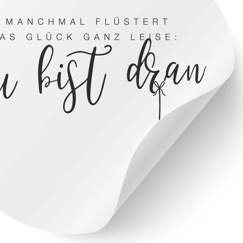 Wandtattoo Manchmal flüstert das Glück ganz leise - Rund | wall-art.de