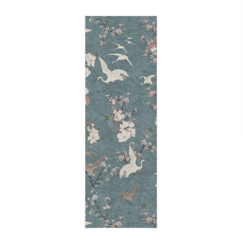 Tekstil plakater i Kirsebærblomst Rush Blue - Bloomery Decor - Panorama ...