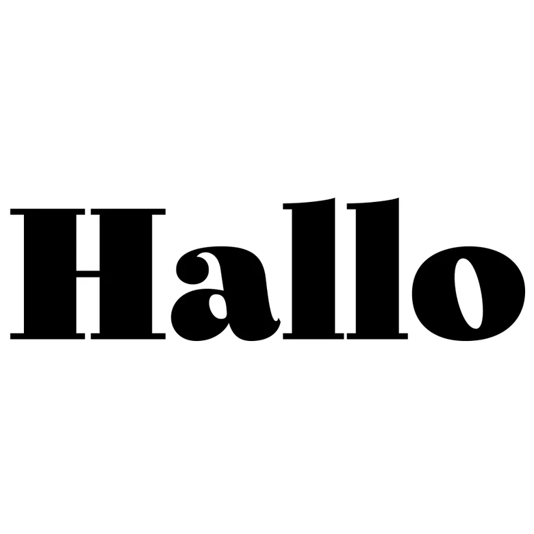 Wandtattoo Schriftzug Hallo | wall-art.de