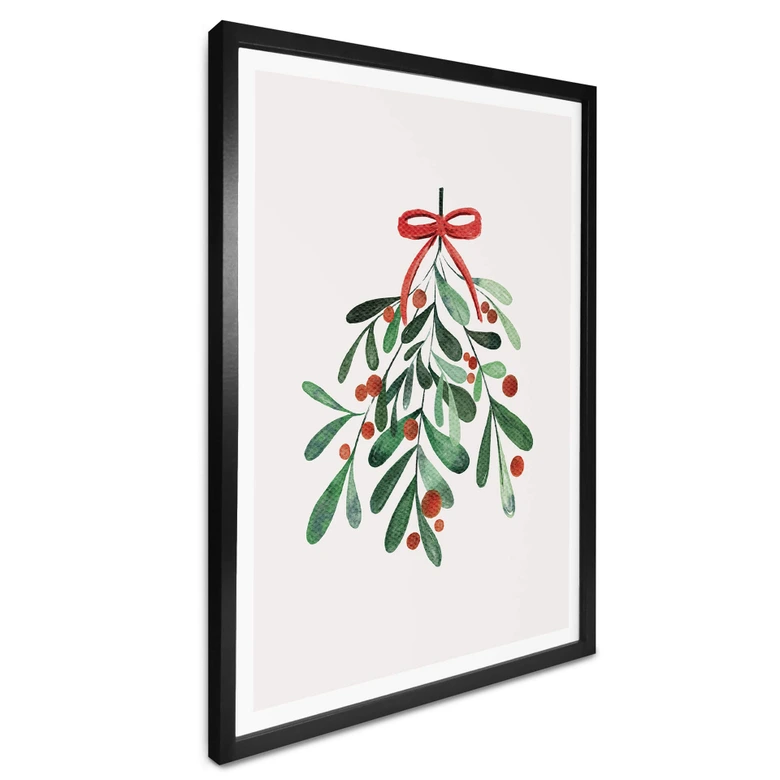 Poster Winter - Weihnachtlicher Mistelzweig - Kristina | wall-art.de