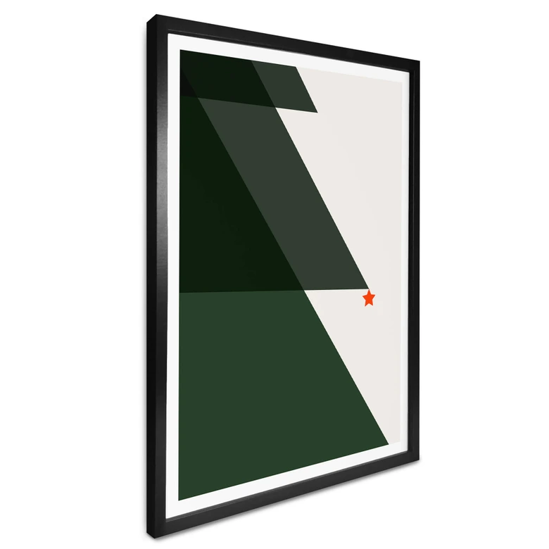 Poster Kubistika - Tannenbaum Abstrakt | wall-art.de
