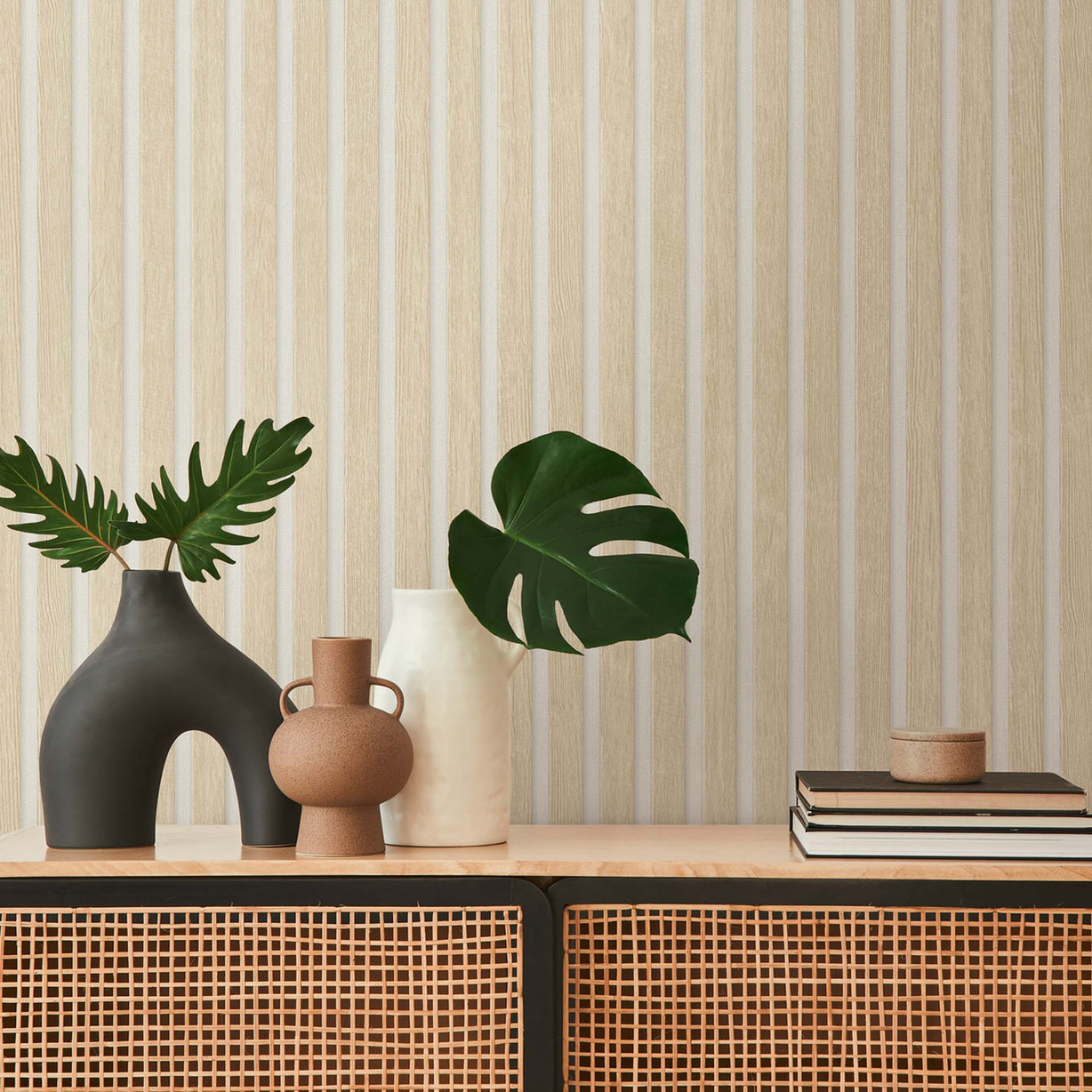 3D Holzpaneele Vliestapete - skandinavische Tapete | wall-art.de