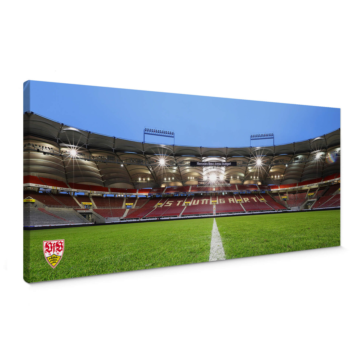 Hartschaum-Wandbild VfB Stuttgart Arena Tribüne - Panorama | wall-art.de