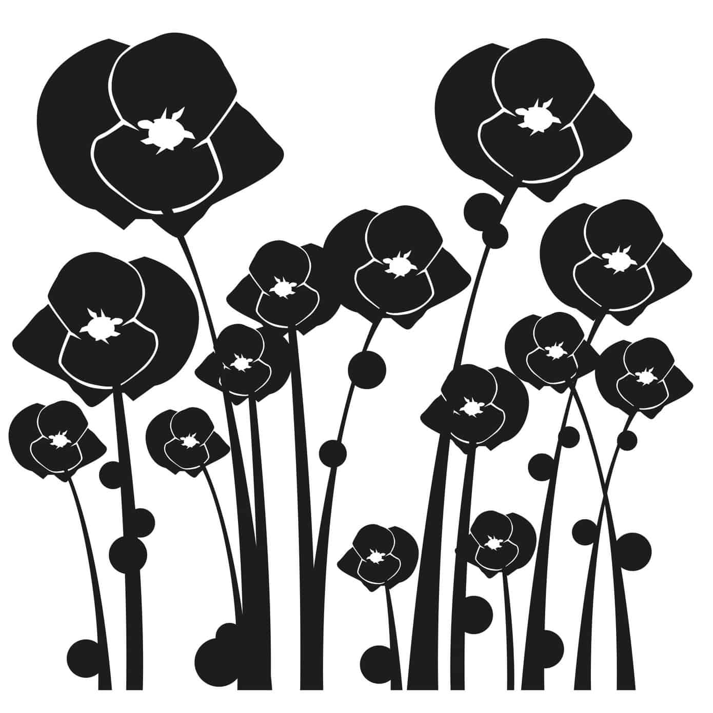 Sticker mural - Coquelicots | wall-art.fr