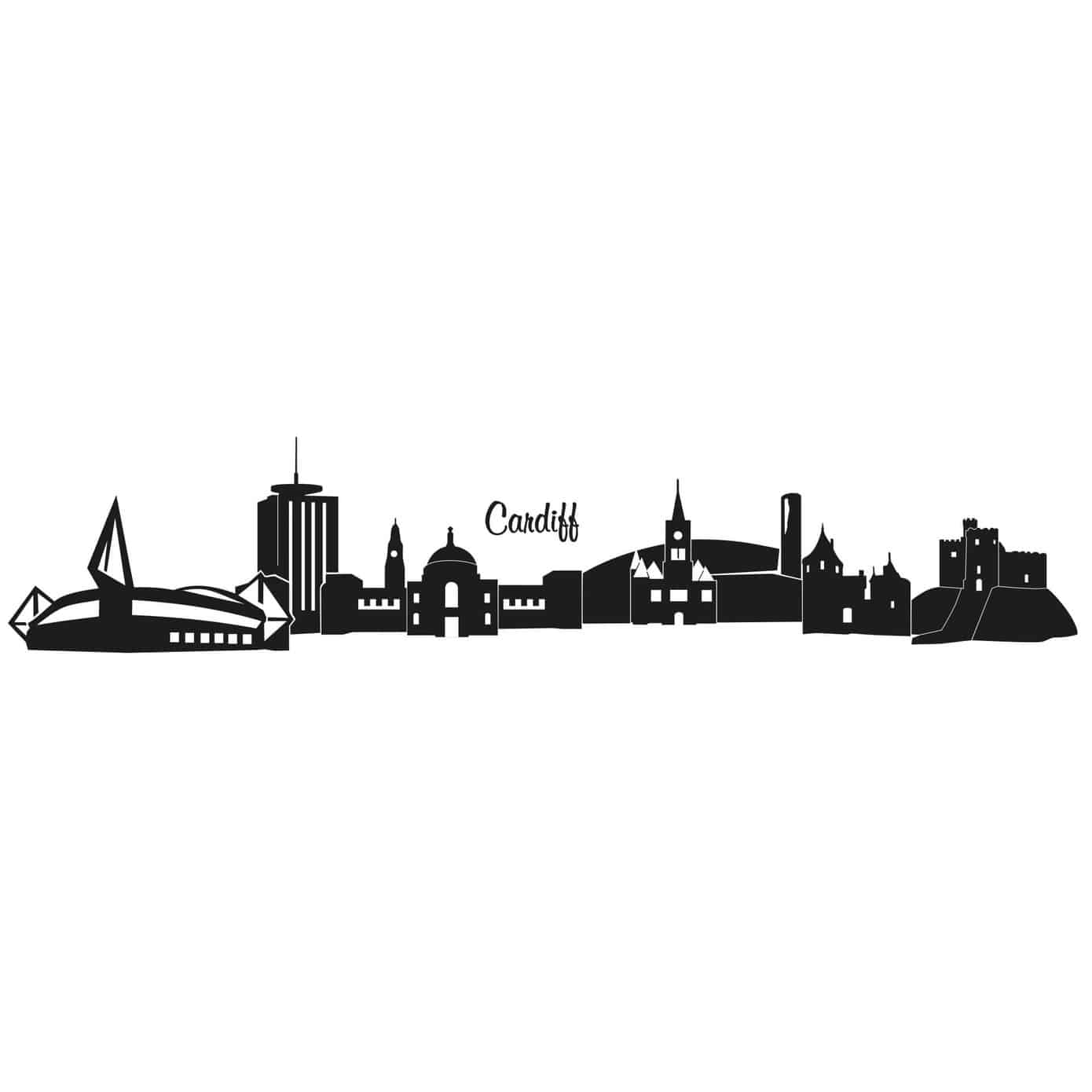 Wandtattoo Cardiff Skyline - Wales Hauptstadt als Deko | wall-art.de