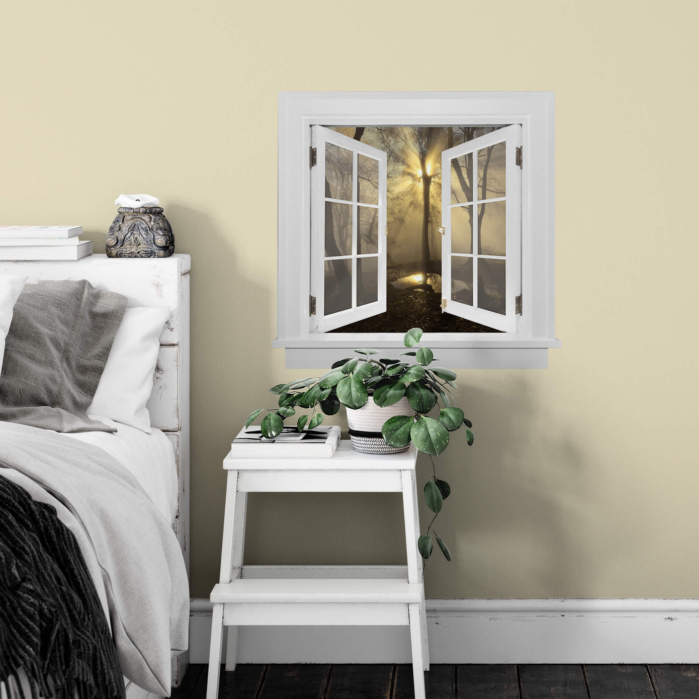 3D Wandtattoo Fenster quadratisch - Cuadrado - Light | wall-art.de