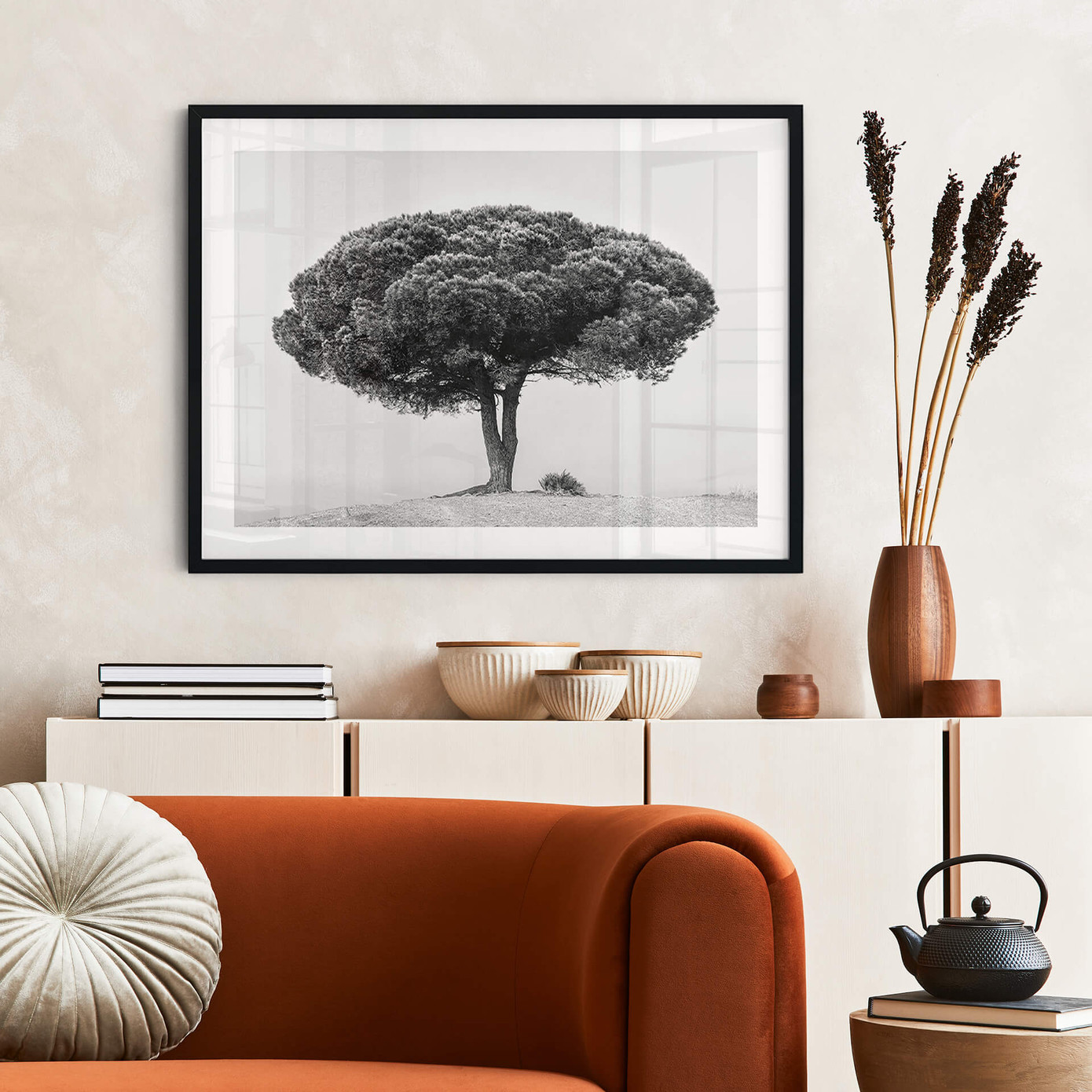 Poster Martin - Baum in Schwarz-Weiß | wall-art.de