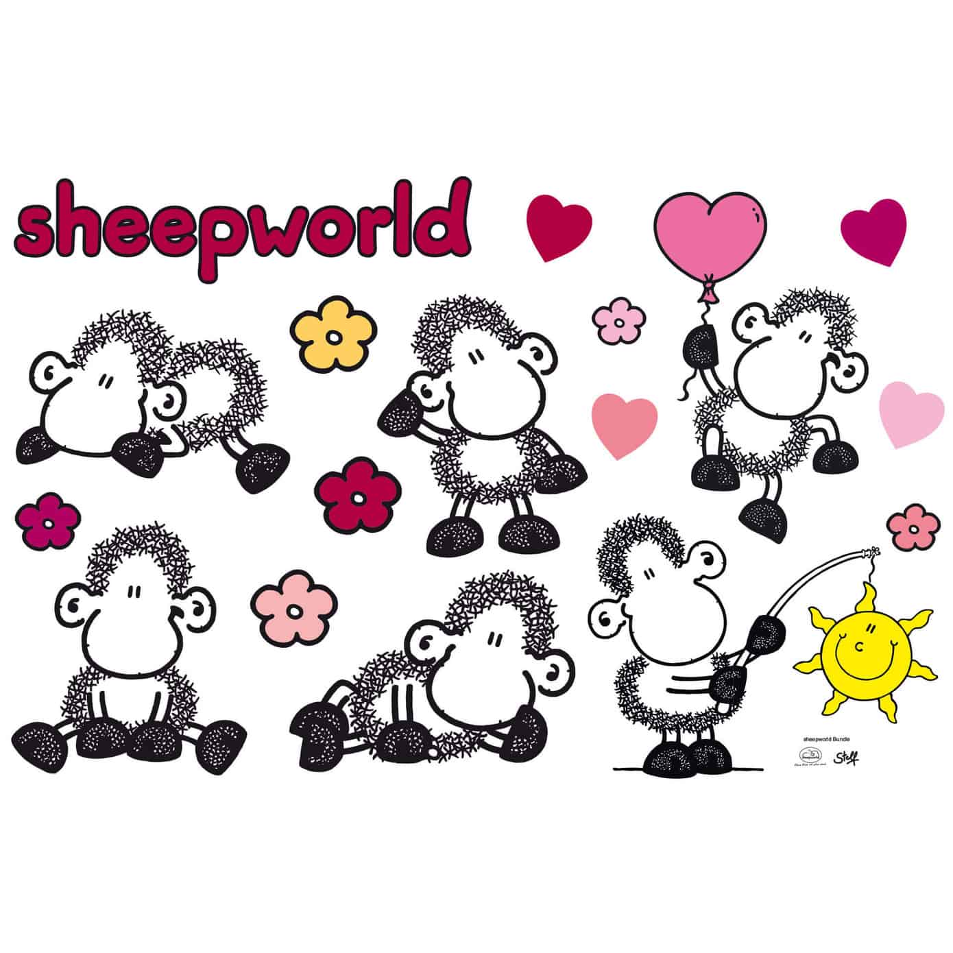 Sheepworld Set Wall Sticker | wall-art.com