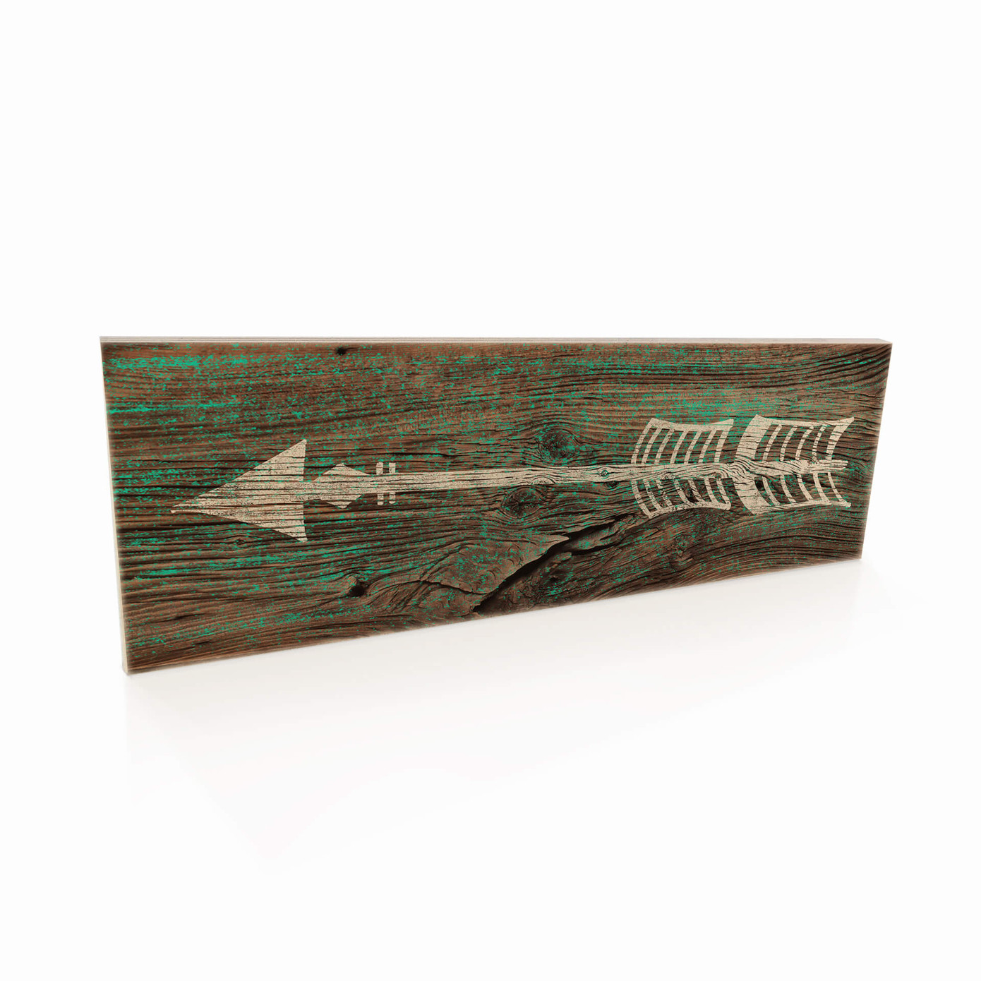 Houten Bordje - Pijl (wit) | wall-art.nl