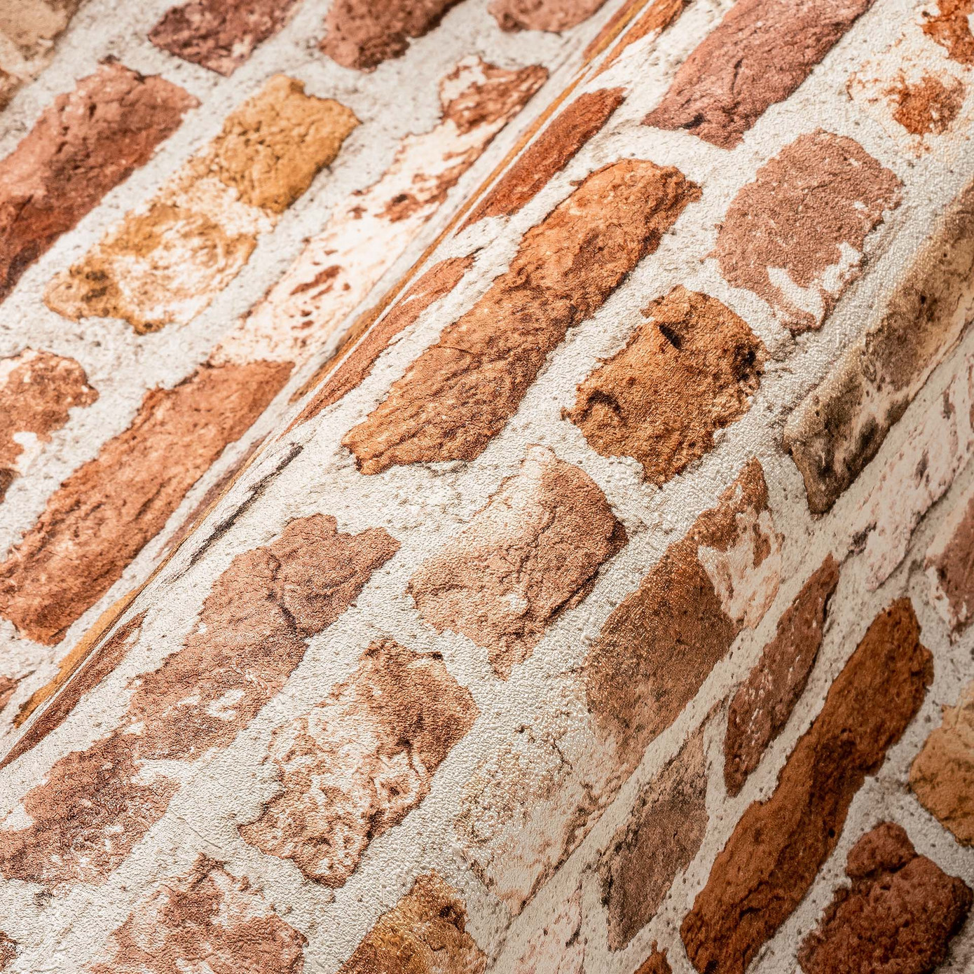 A.S. Création Vliestapete The BOS - Steintapete Backstein Tapete Rot ...