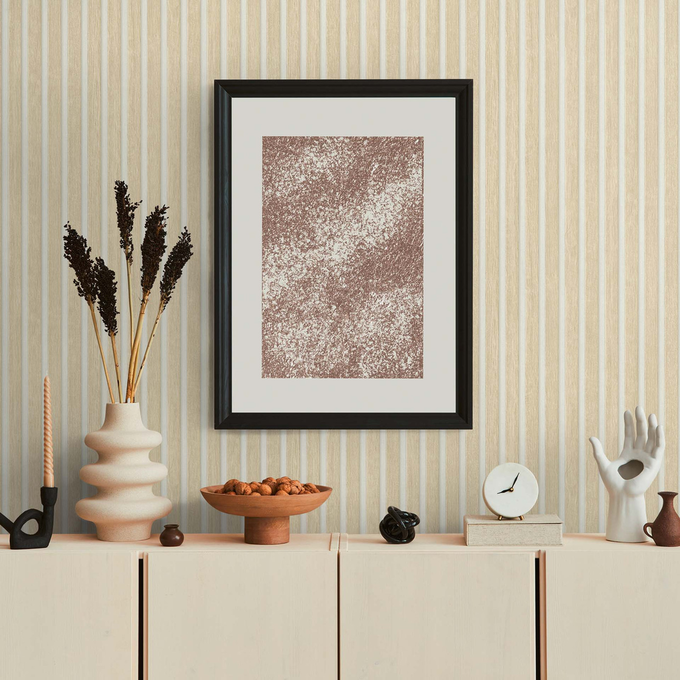 Lamellenlook Behang, Houten Panelen Look Vliesbehang van A.S. Création ...