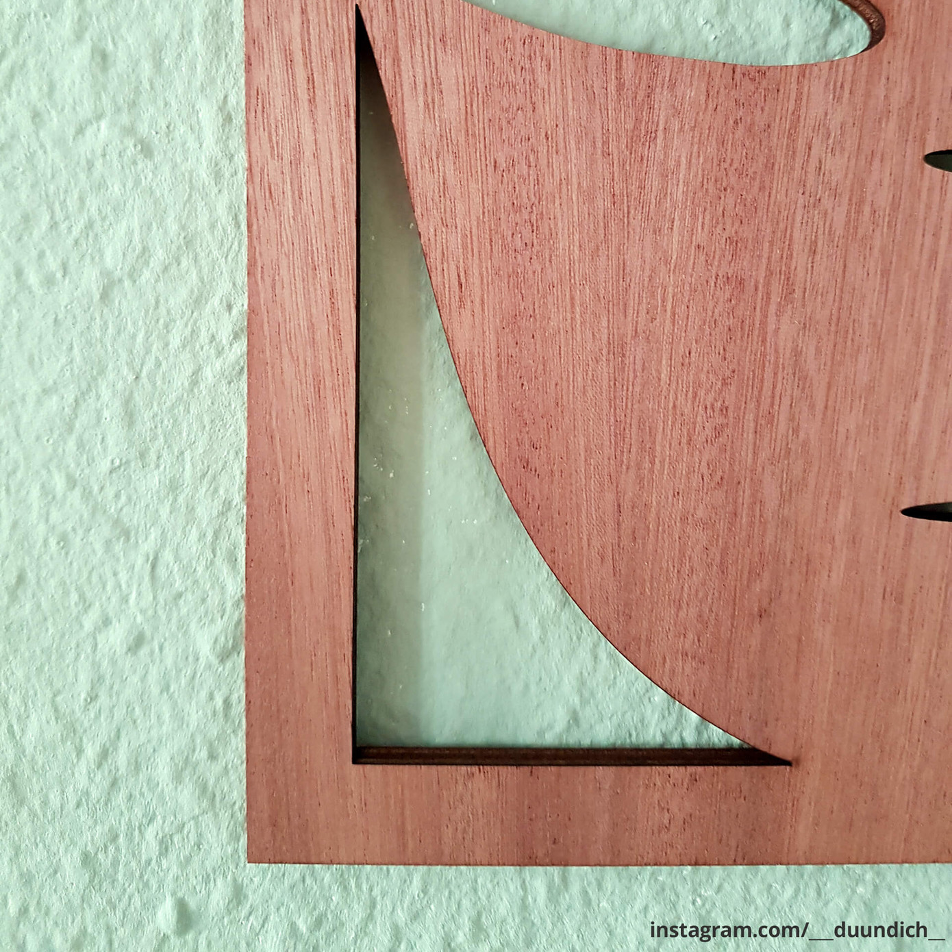 Décoration murale en bois acajou - Set de feuilles tropicales | wall-art.fr