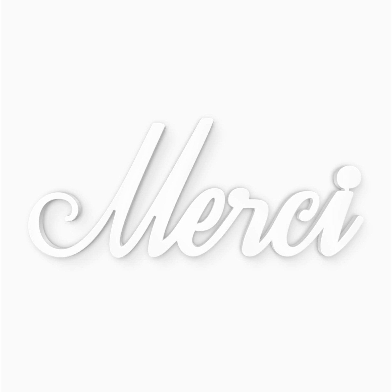 Lettre décorative - 3D Merci | wall-art.fr