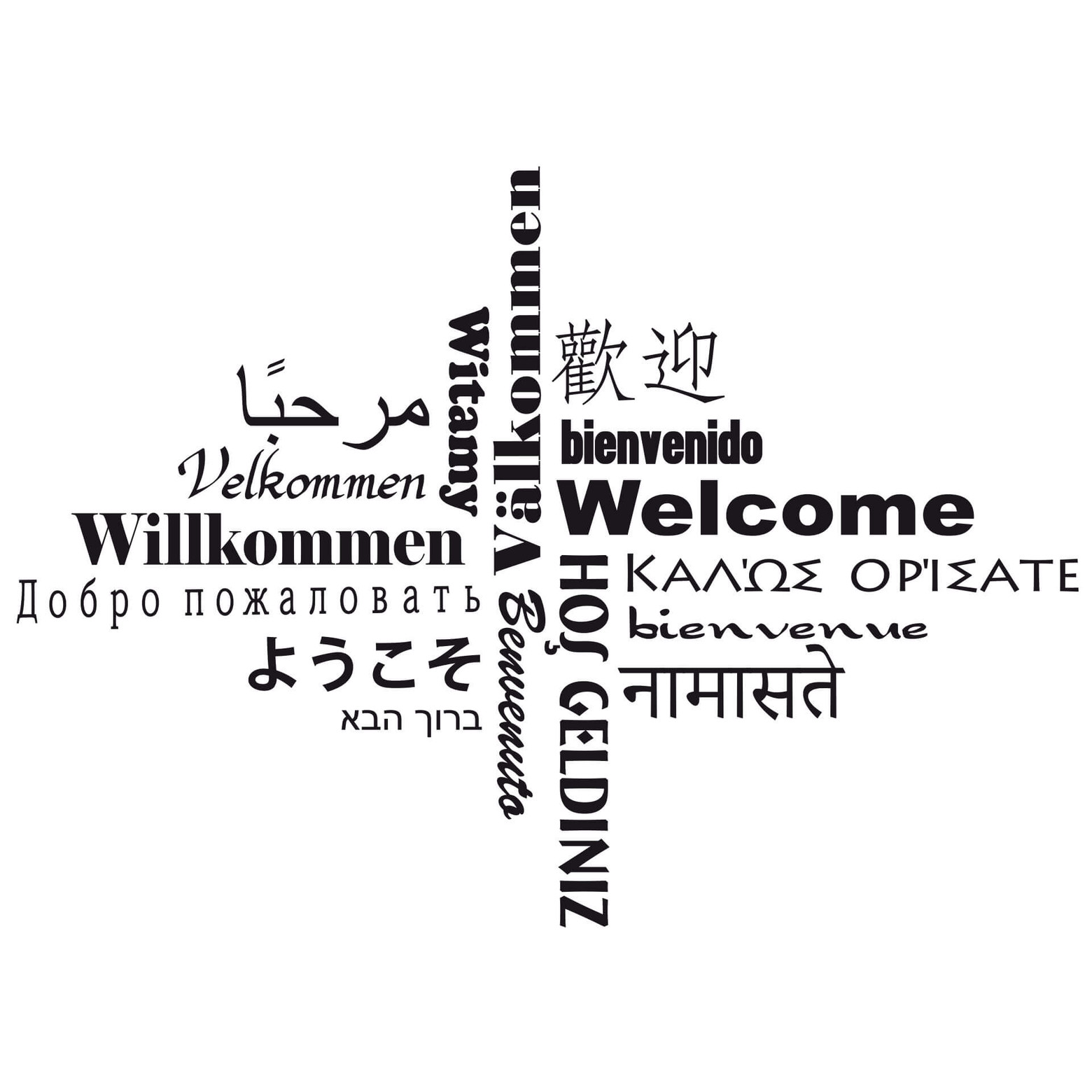 Sticker mural - Bienvenue Multilingue | wall-art.fr