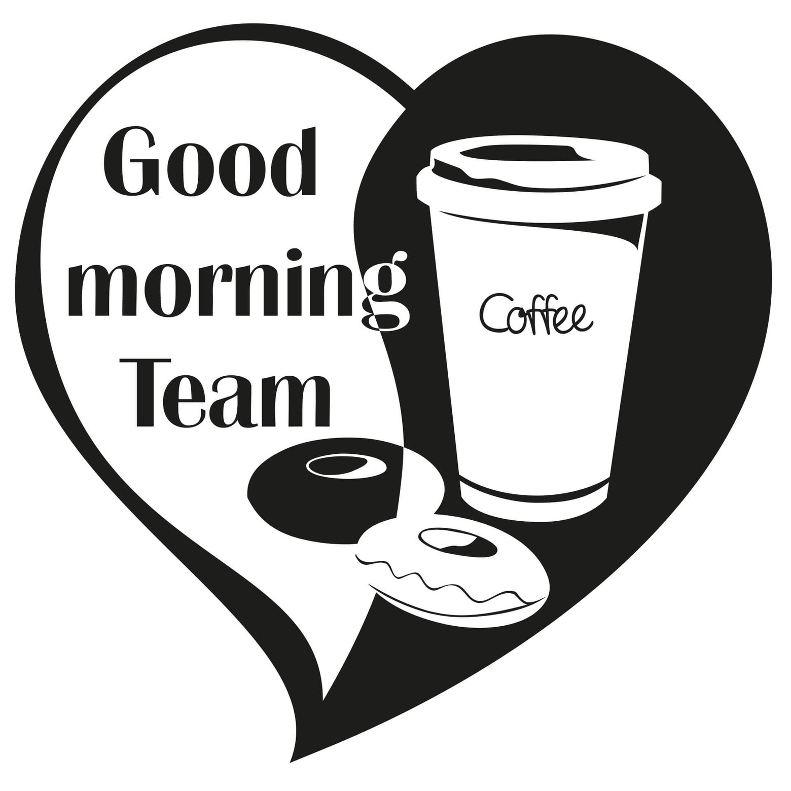 Wandtattoo Good Morning Team - die perfekte Dekoration für die Küche am ...