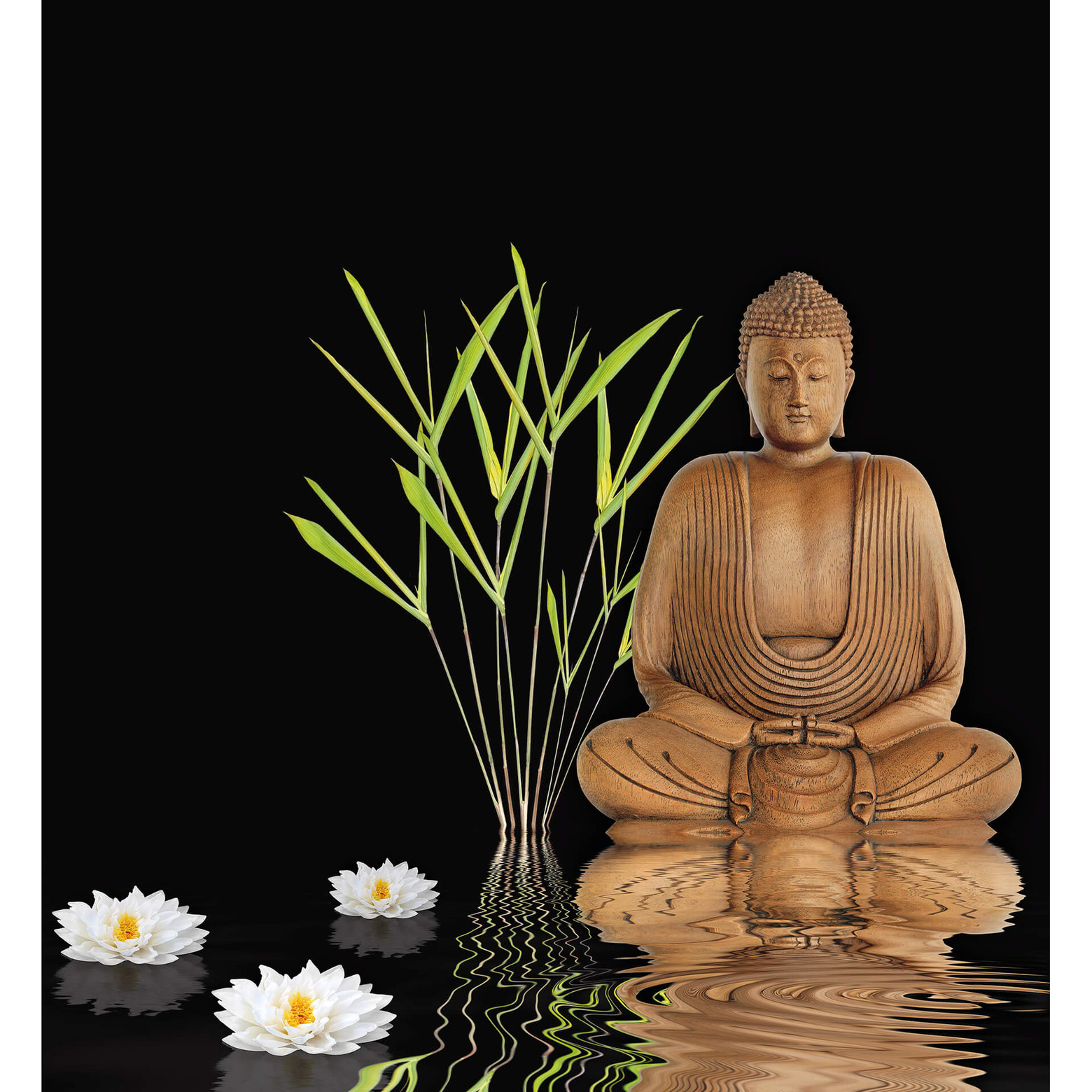 Papier peint photo Bouddha zen - 240x260 cm | wall-art.fr